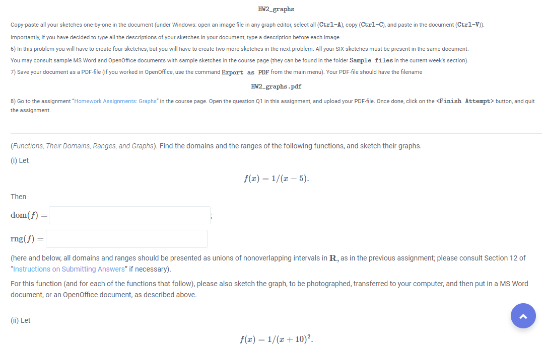 Solved (ii) Let f(x)=1/(x+10)2. Then dom(f)=rng(f)= (iii) | Chegg.com