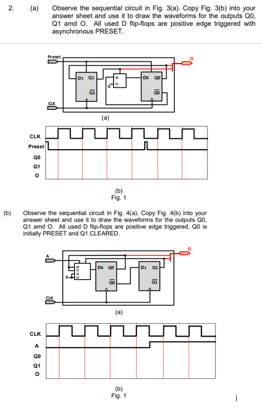 Solved 2. (a) Observe the sequential circuit in Fig. 3(a). | Chegg.com