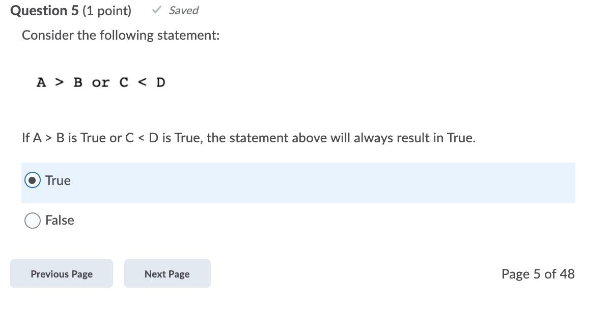 Solved Question 5 (1 point) Saved Consider the following | Chegg.com