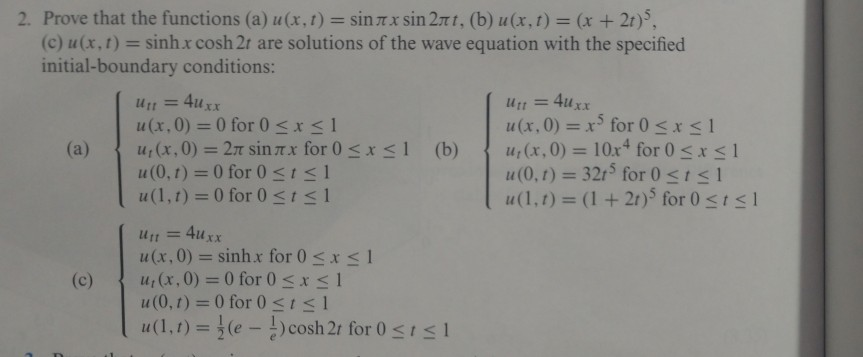 Solved 2. Solve the initial-boundary value problems in | Chegg.com