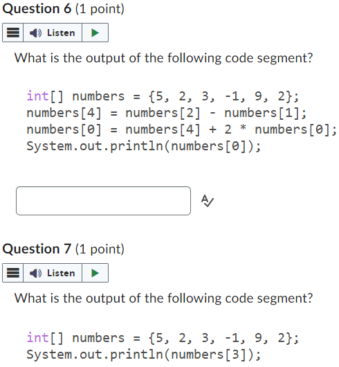 Solved What Is The Output Of The Following Code Segment Int 8248