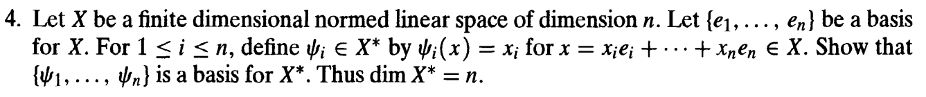 Solved A 4 Let X Be A Finite Dimensional Normed Linear