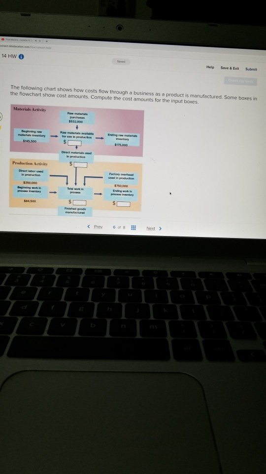 Solved 4 HW Help Save&Exit Submit The following chart shows | Chegg.com