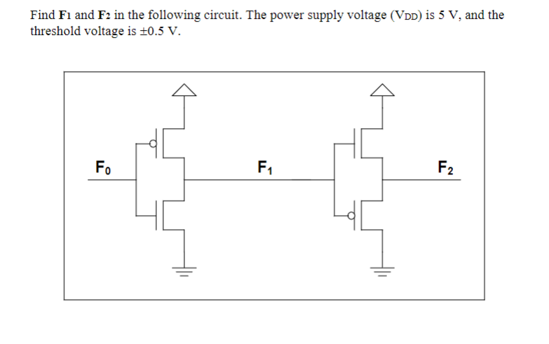 Solved Find Fi and F2 in the following circuit. The power | Chegg.com