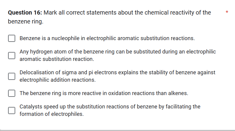 Solved Question 16: Mark all correct statements about the | Chegg.com