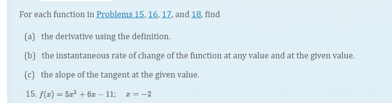 Solved For each function in Problems 15,16,17, and 18 , find | Chegg.com