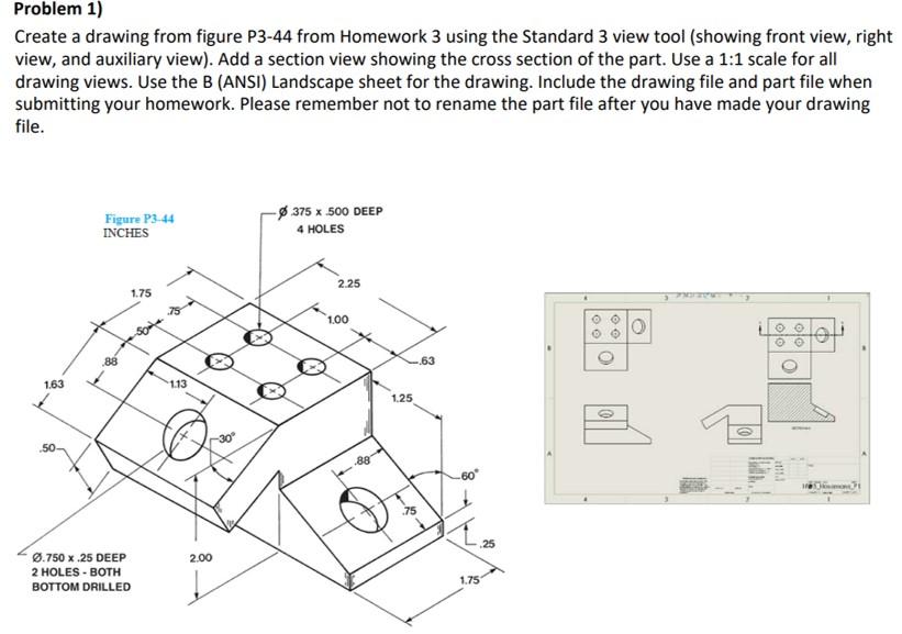Solved Create a drawing from figure P3-44 from Homework 3 | Chegg.com