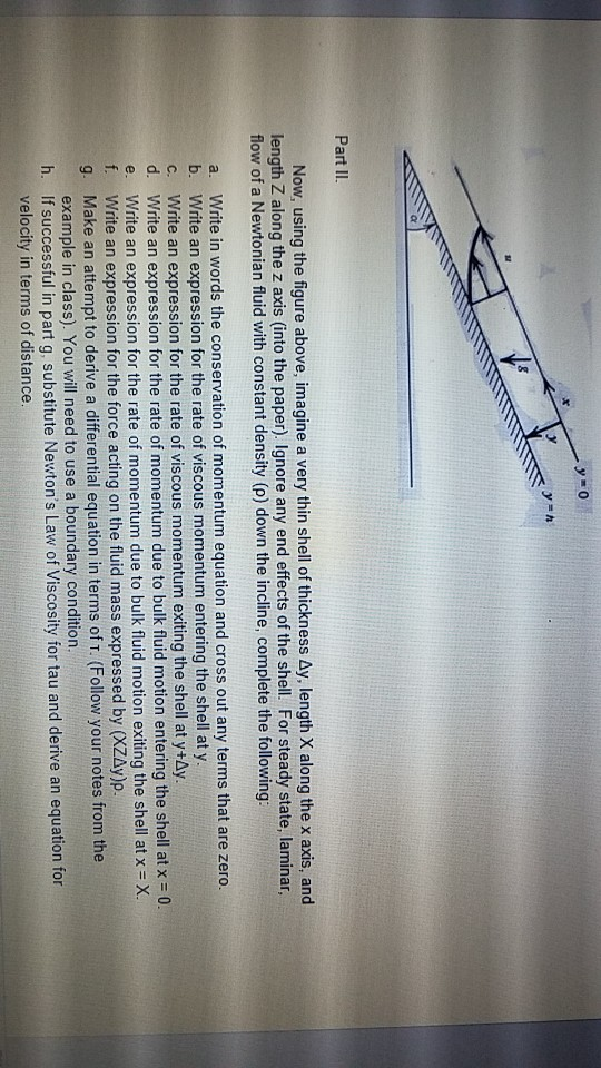 y-o Part II Now, using the figure above, imagine a | Chegg.com