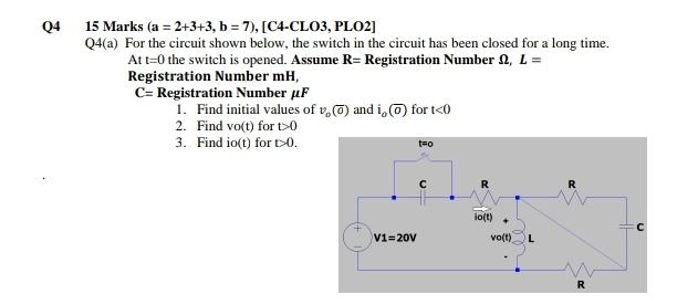 Solved Q4 15 Marks (a = 2+3+3, b = 7), [C4-CLO3, PL02] Q4(a) | Chegg.com