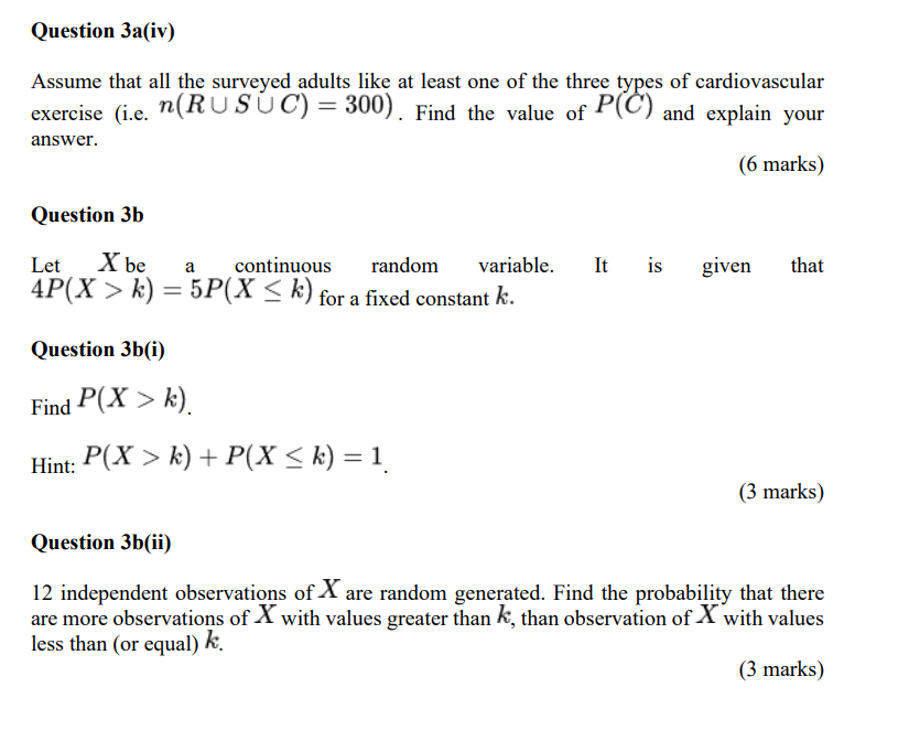 Solved Question 3a(ii) With the help of the Venn Diagram, | Chegg.com