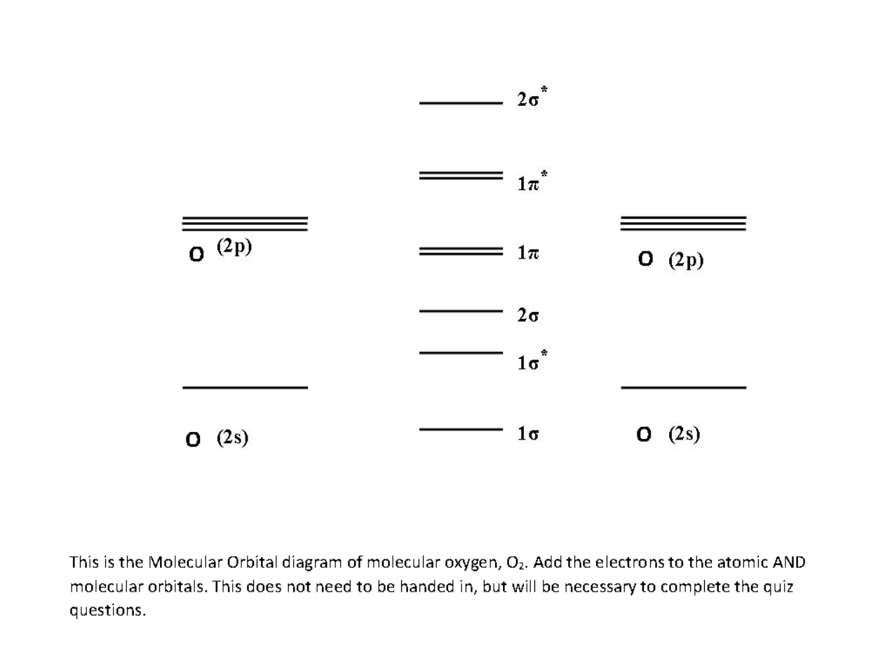 Solved This is the Molecular Orbital diagram of molecular | Chegg.com