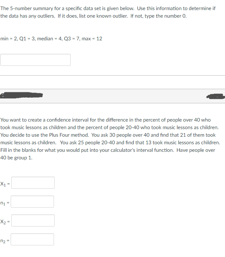 Solved The 5-number summary for a specific data set is given | Chegg.com