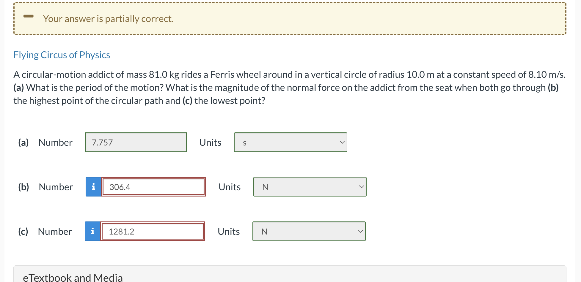 Solved Flying Circus of Physics A circular-motion addict of | Chegg.com