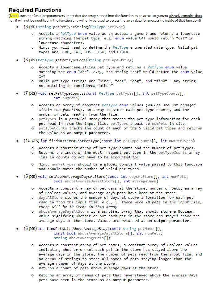 Solved USE VECTORS NOT ARRAYS!!!! USE VECTORS NOT | Chegg.com