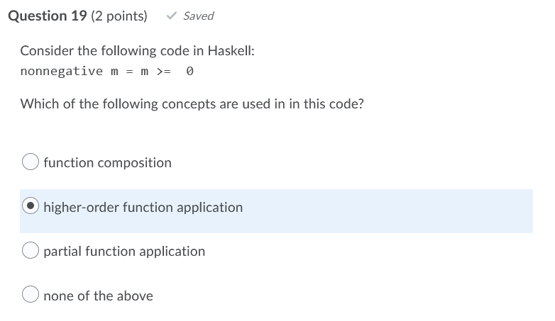 Solved Question 19 (2 points) Saved Consider the following | Chegg.com