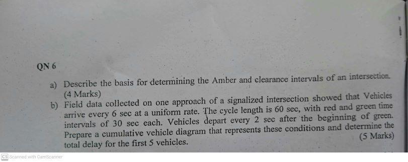 Solved QN 6 a) Describe the basis for determining the Amber | Chegg.com