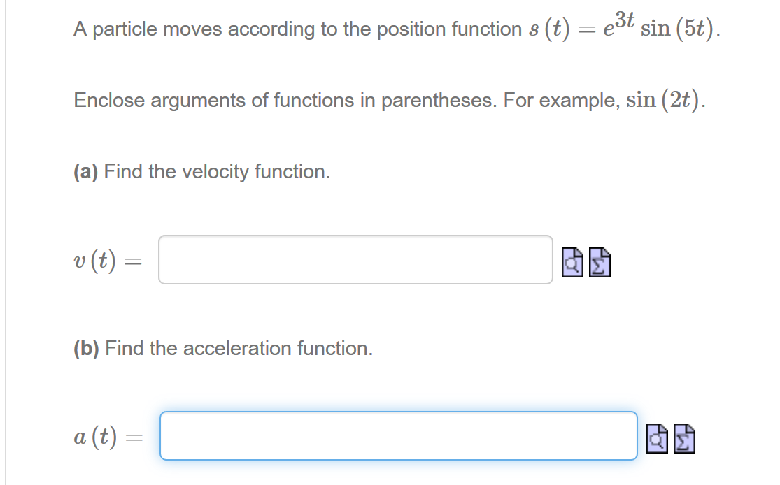 Solved A particle moves according to the position function s | Chegg.com