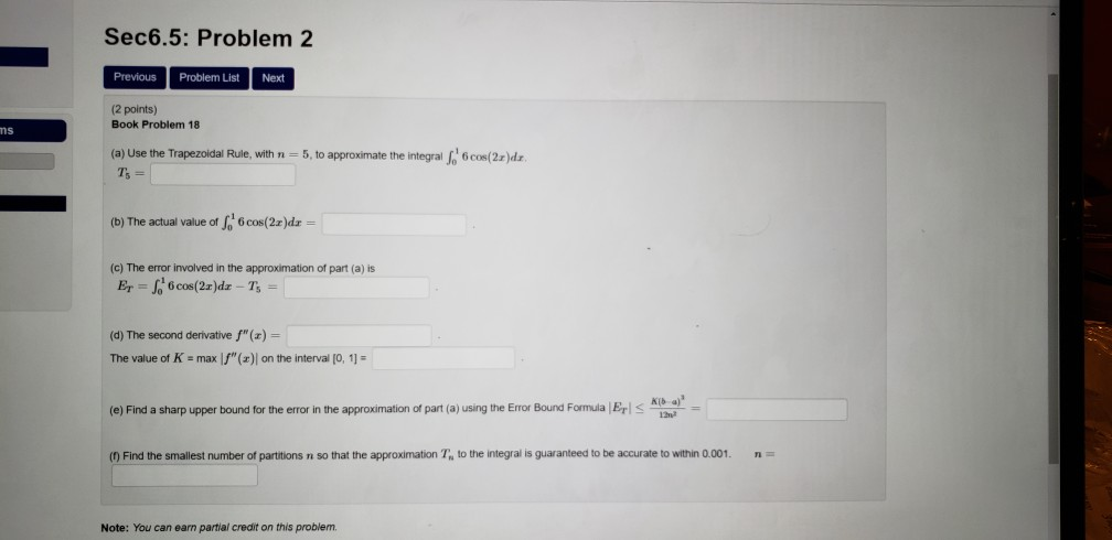 Solved Sec6.5: Problem 2 Previous Problem List Next (2 | Chegg.com