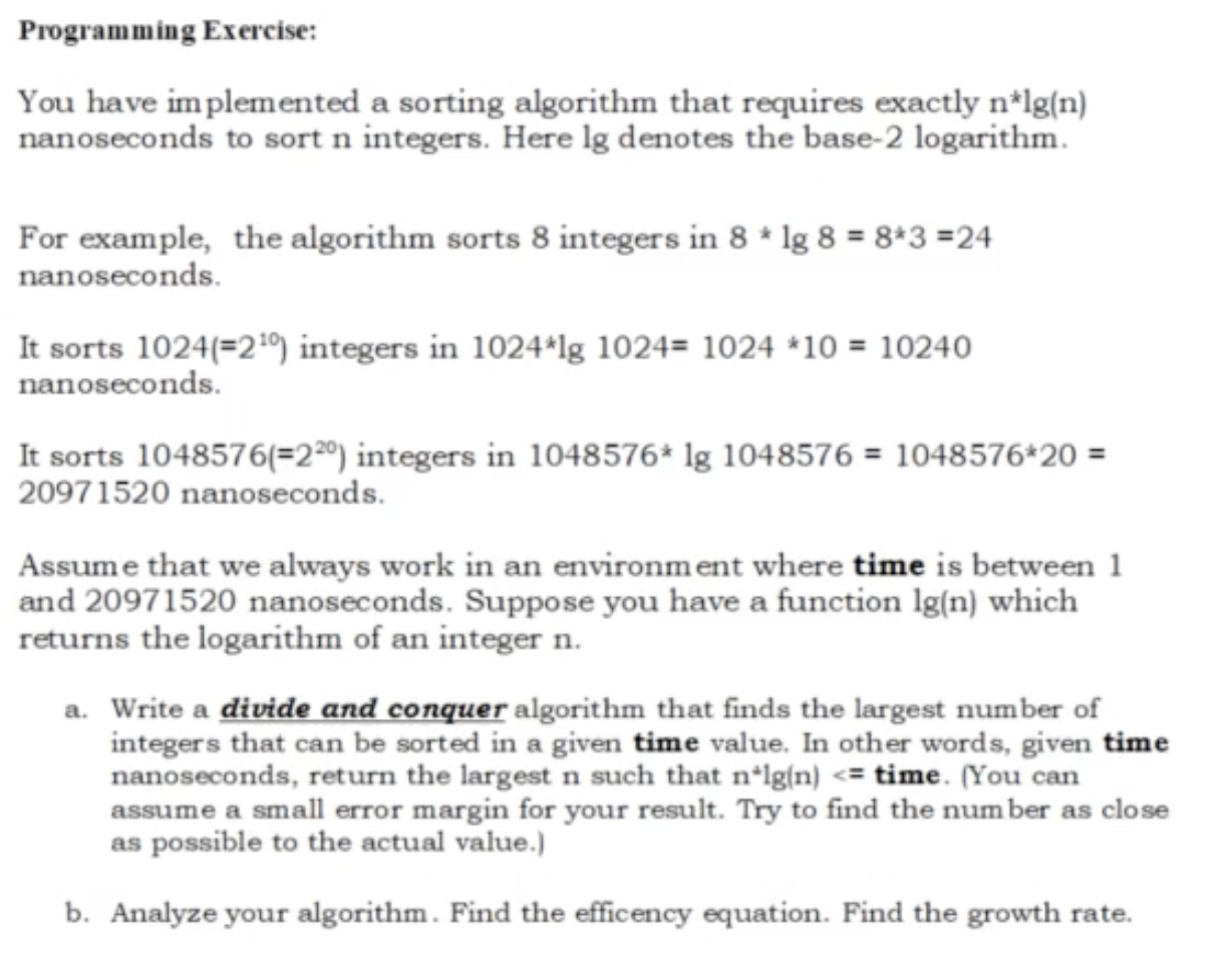 You have implemented a sorting algorithm that | Chegg.com