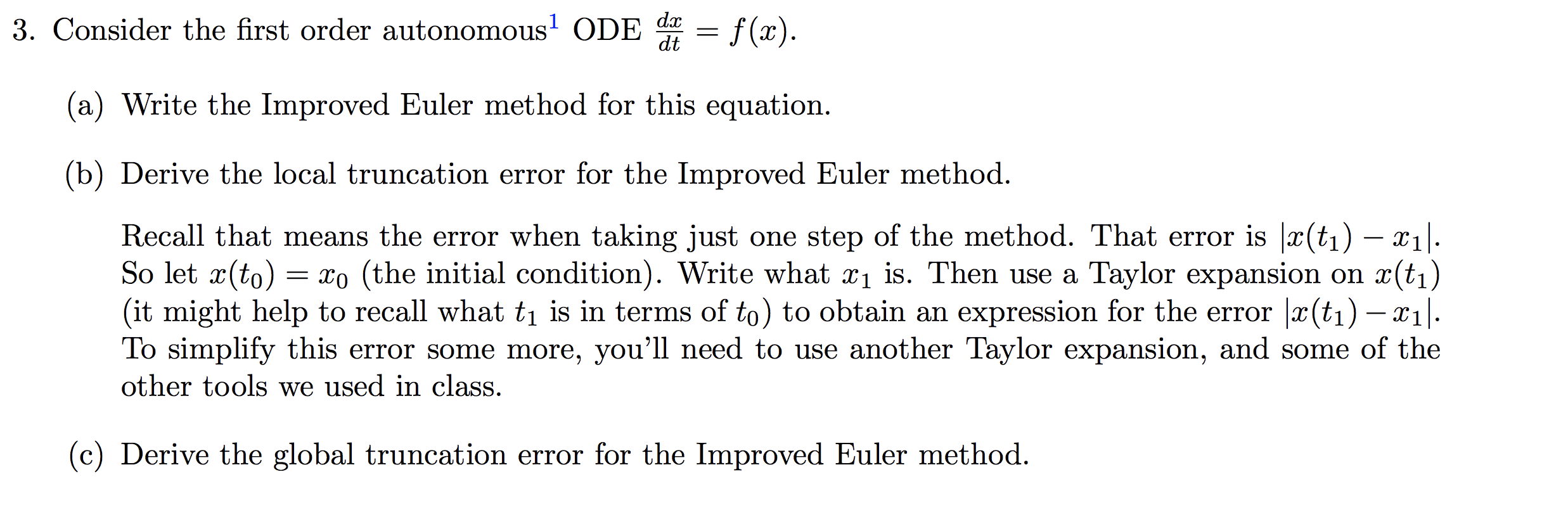 Solved 3. Consider the first order autonomous? ODE di = | Chegg.com