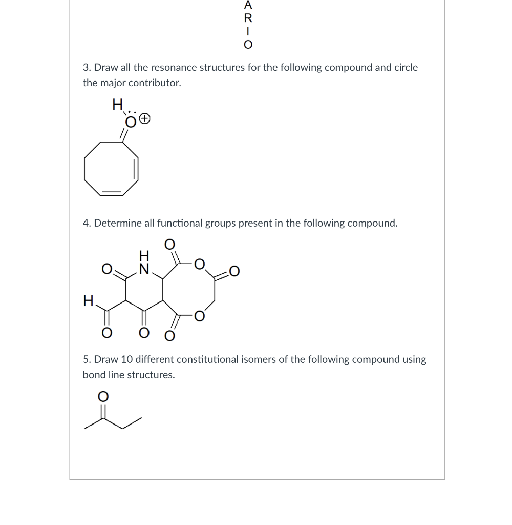 Solved 1. Draw the two valid Lewis structures of the | Chegg.com