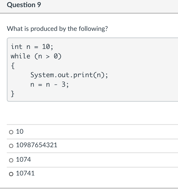 Solved Question 1 What is the value of x? int a = 5; int b = | Chegg.com