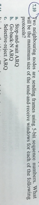 Solved Two neighbouring nodes are sending frames using 5-bit | Chegg.com