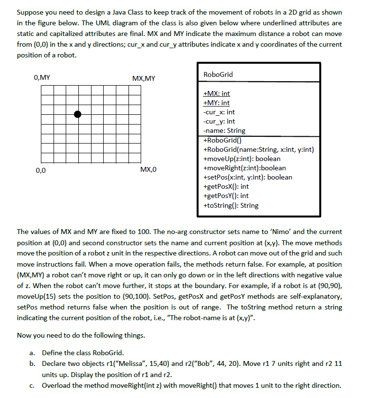 Solved Suppose you need to design a Java Class to keep track | Chegg.com