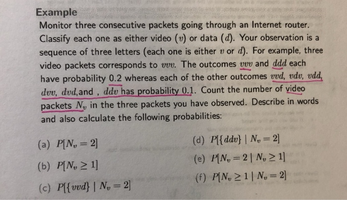 Solved Example Monitor three consecutive packets going | Chegg.com