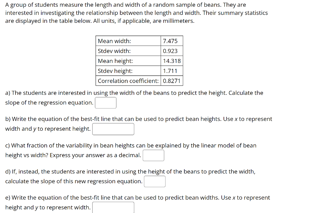 Solved A group of students measure the length and width of a | Chegg.com