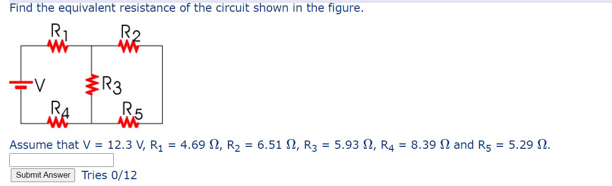 Solved Find the equivalent resistance of the circuit shown | Chegg.com