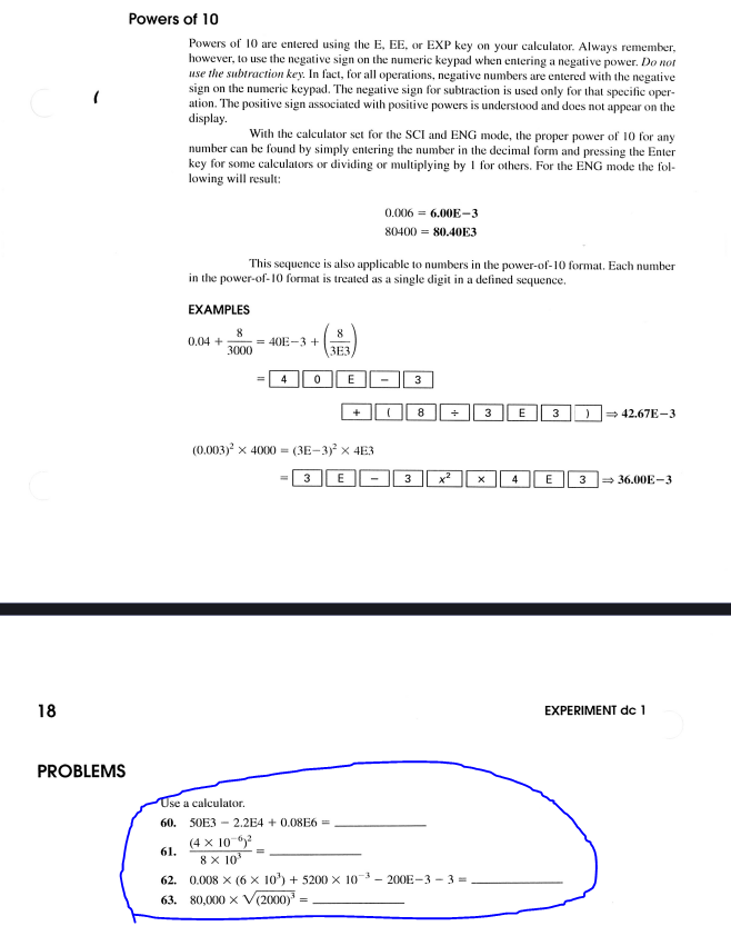 Solved Powers of 10 are entered using the E, EE, or EXP key | Chegg.com