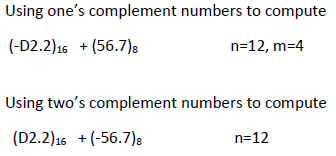 Solved Use one/two complement rules to compute. Leave in | Chegg.com