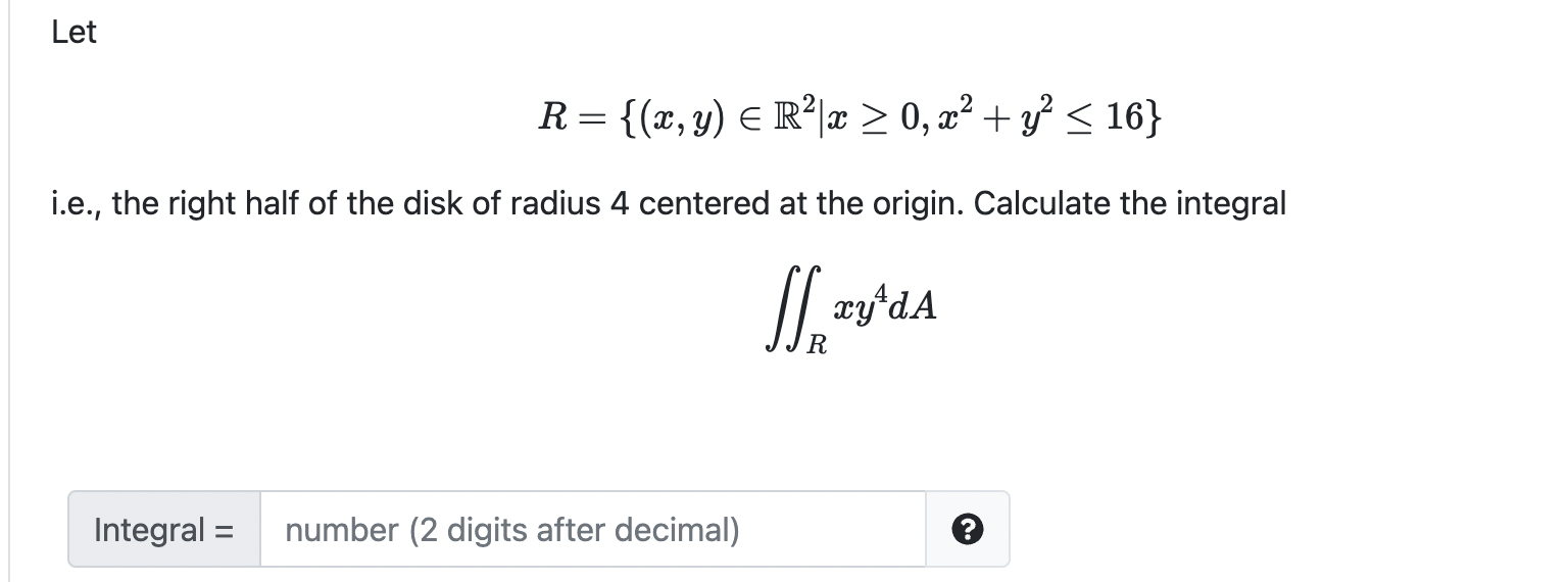 Solved Let R= {(x, y) € Rº|x > 0, x² + y2 Solved Let R= {(x, y) € Rº|x > 0, x² + y2