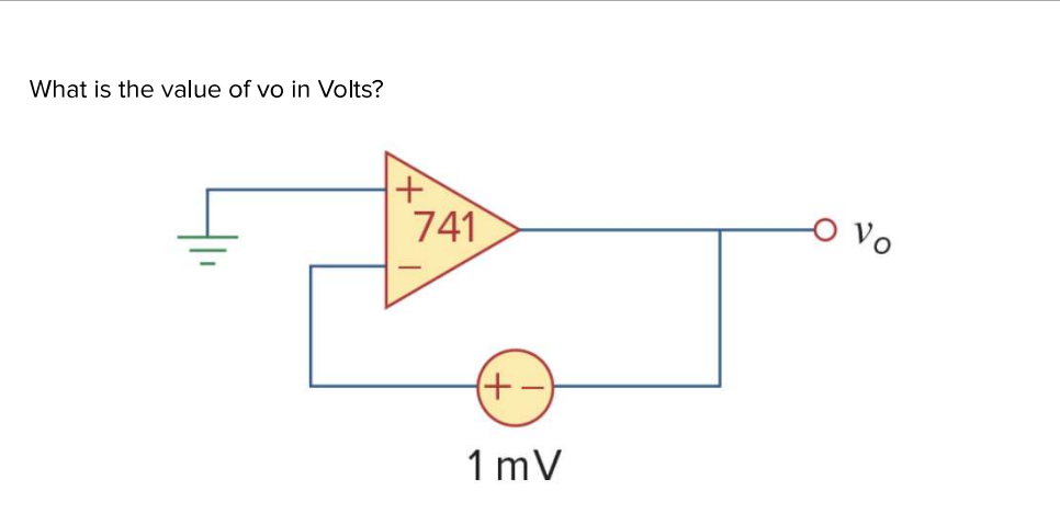 Solved What is the value of vo in Volts? | Chegg.com