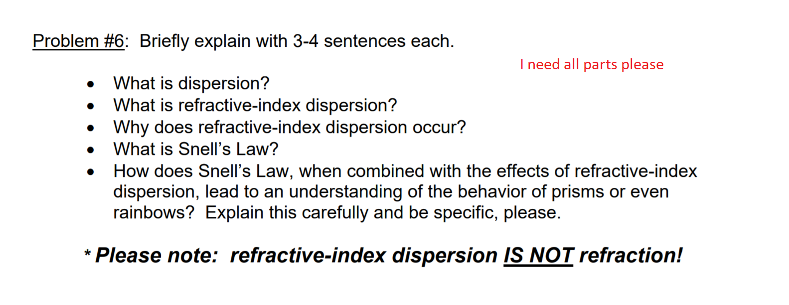 Solved Problem #6: Briefly explain with 3-4 sentences each. | Chegg.com