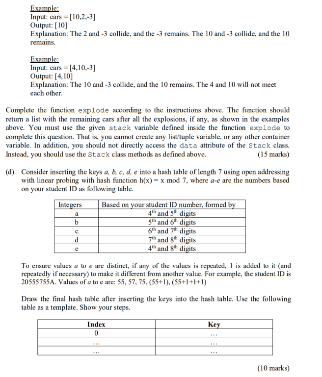 Solved Data Structure Python a = 95 b = 59 c = 96 d = 63 e | Chegg.com