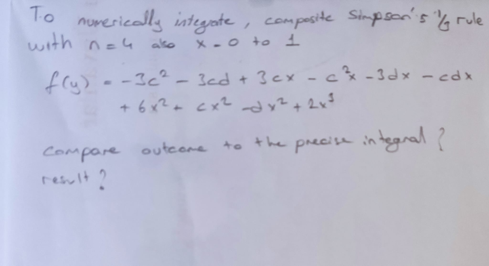 Solved T.o numerically integate, composite simpson' 531 rule | Chegg.com