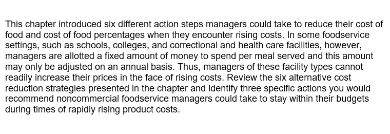 Solved This chapter introduced six different action steps | Chegg.com
