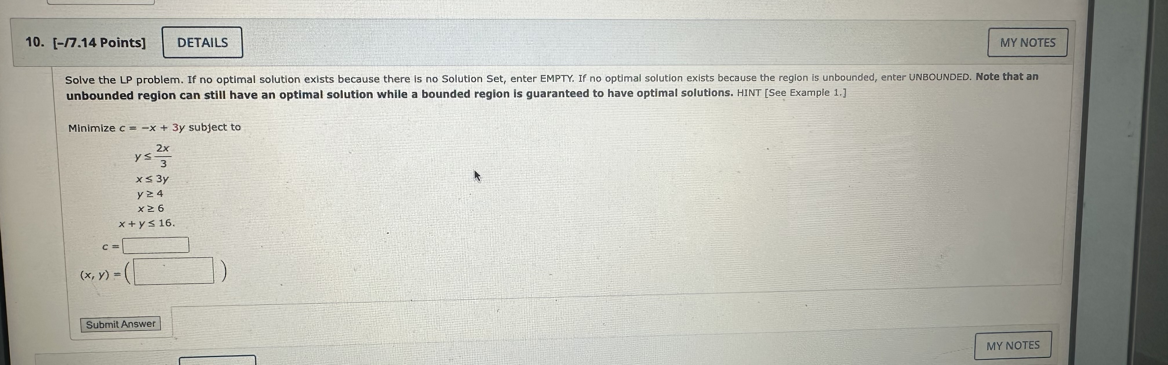 Solved unbounded region can still have an optimal solution | Chegg.com