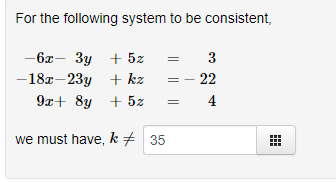Solved For the following system to be consistent, | Chegg.com
