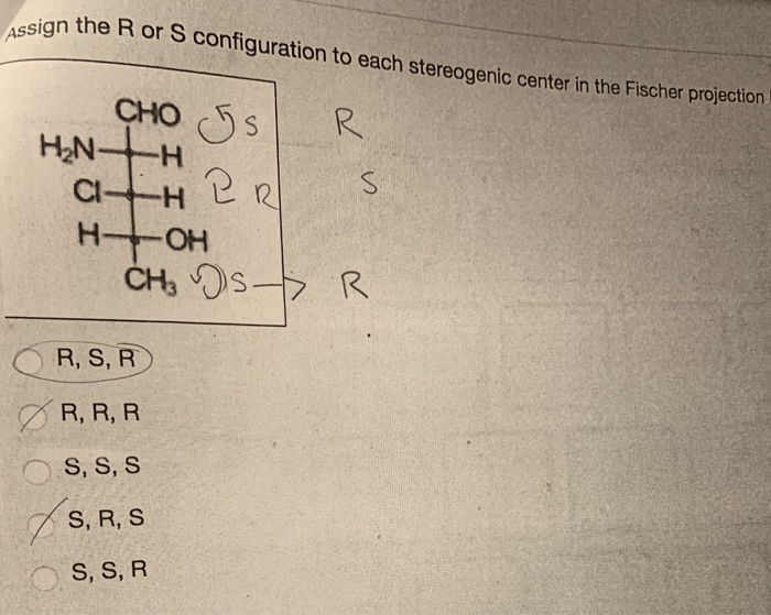 Solved Assign the Ror S configuration to each stereogenic | Chegg.com