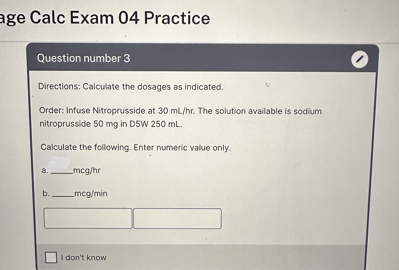 Solved Directions: Calculate the following hourly dosage of | Chegg.com