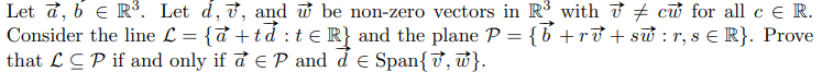 Solved Let a,b∈R3. Let d,v, and w be non-zero vectors in R3 | Chegg.com