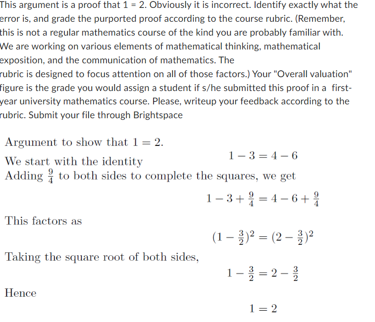 Solved Introduction to Mathematical Thinking. Proof | Chegg.com