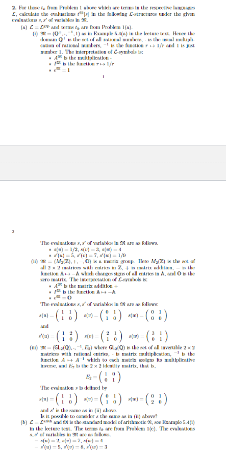Solved The evaluations s,sf ﻿of variables in 90 ﻿are as | Chegg.com