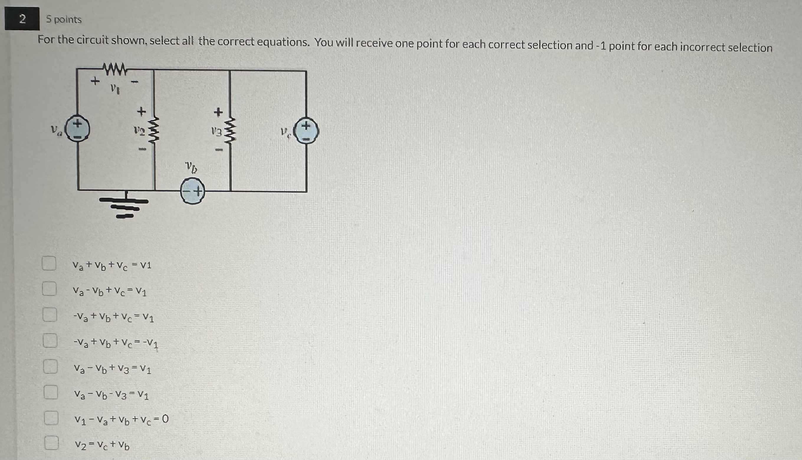 Solved va+vb+vc=v1va−vb+vc=v1−va+vb+vc=v1−va+vb+vc=−v1va−vb+ | Chegg.com