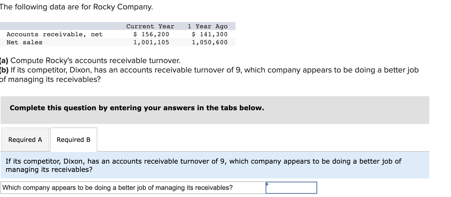 Solved The following data are for Rocky Company. (a) Compute | Chegg.com