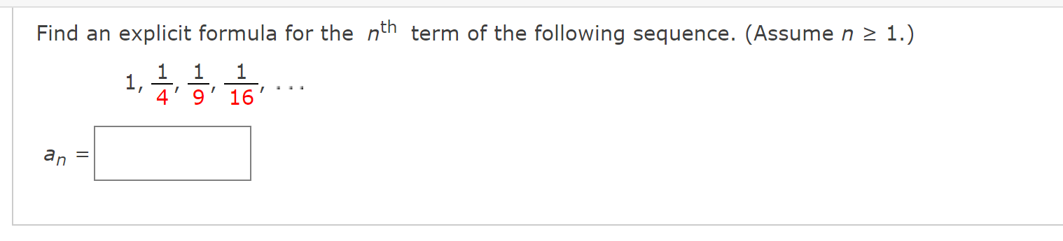Solved Find an explicit formula for the nth term of the | Chegg.com