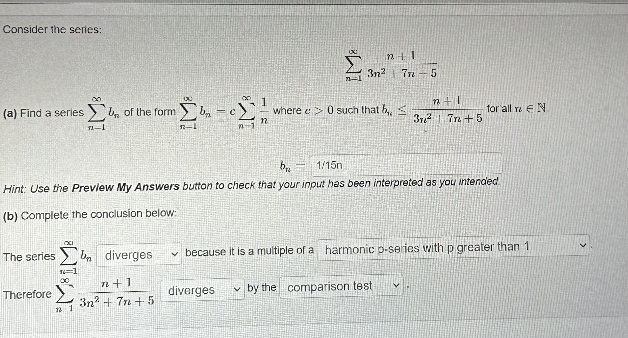 Solved Consider the series: \\[ \\sum_{n=1}^{\\infty} | Chegg.com